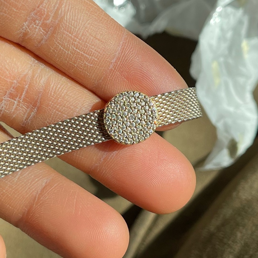 Authentic Pandora Reflexion Bracelet Gold Round Cz Pa… - Gem